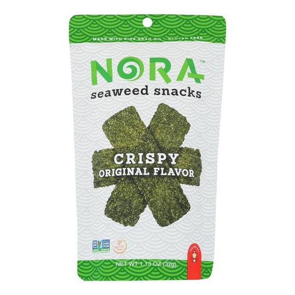Nora Snacks HG2454841 1.13 oz Crispy Original Seaweed Snacks - Case of ...