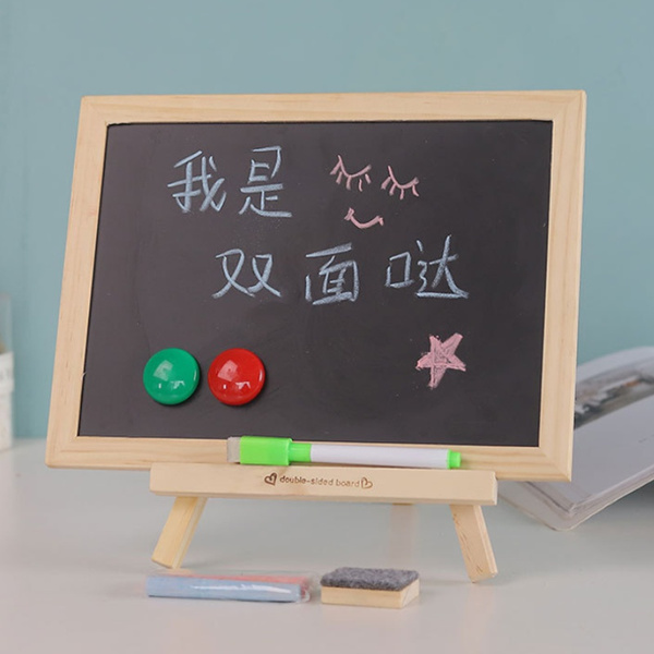 Wooden Double-sided Blackboard Ornaments for DIY Home Decoration Hotel ...
