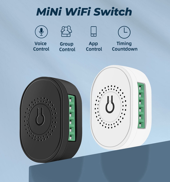 16A Mimi WiFi Switch DIY LED Light Smart Life Push Module Supports 2 ...