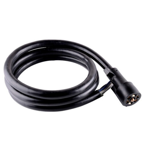 7 Way Trailer Light Plug Wire Harness Molded End 8 FT Heavy Duty RV ...