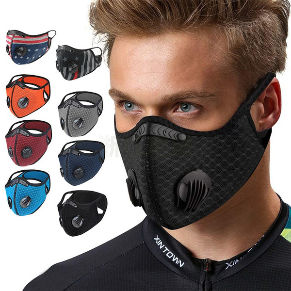 6 Colors Professional Dust Mesh Mask Activated Carbon Filter Mask Anti ...