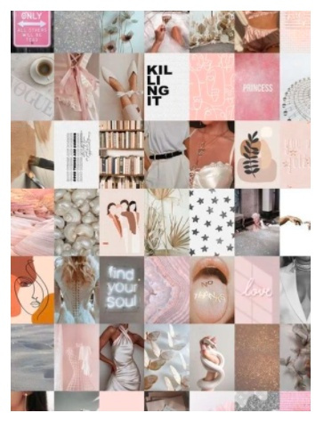 PINK COLLAGE KIT - Beige Wall Collage Kit - Aesthetic Collage Wall Kit ...
