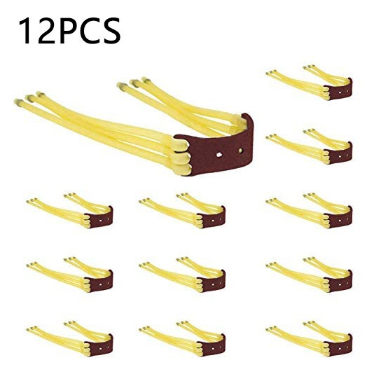 12 Pcs Slingshot Band,Heavy Pull Slingshot Tubular Elastic Replacement ...