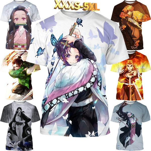 Hot Anime Demon Slayer Kimetsu No Yaiba 3D Print Fashion T-shirt ...
