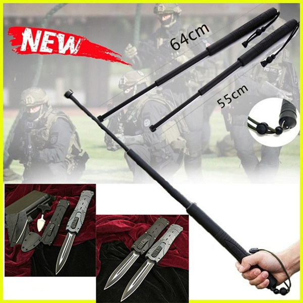 Plastic three section telescopic safety military baton Otto automatic ...
