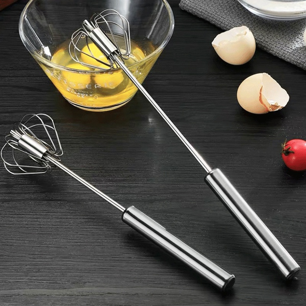 Kitchen Supplies 10/12/14 Inches Stainless Steel Press To Rotate Whisk ...