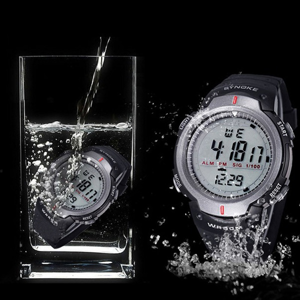 2021 SYNOKE Watches Men 30M Waterproof Electronic LED Digital Watch Men ...