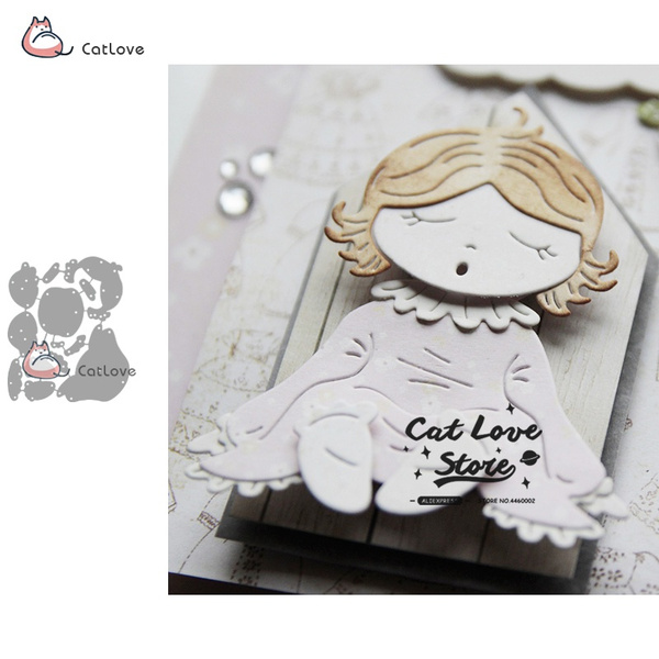 Angel Baby Girl Metal Cutting Dies Stencils For DIY Scrapbooking Paper ...