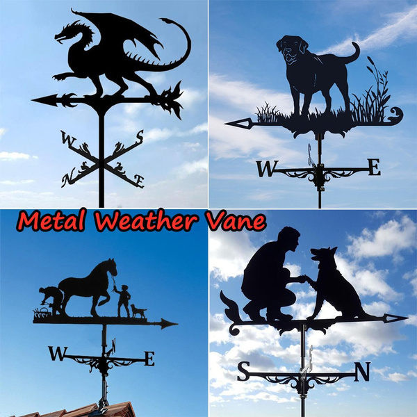 Fly Spinner SMAN Flying Pig Weather Vane - Copper-Toned Roof Mount Wind ...