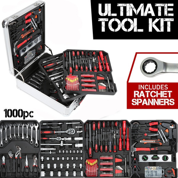 1000pcs High Quality Tool Kit With RATCHET SPANNERS Hand Tools Set Box ...