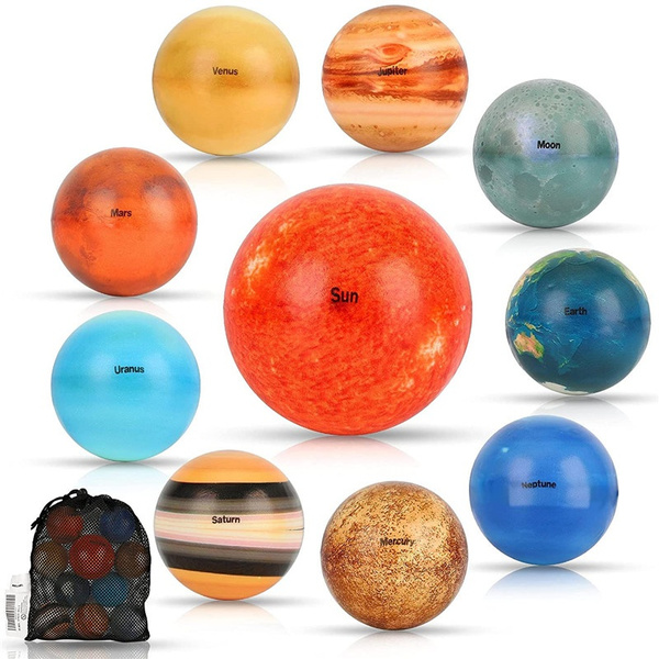 10 Piece Solar System Stress Relief Ball Fidget Toy for Kids and Adult ...
