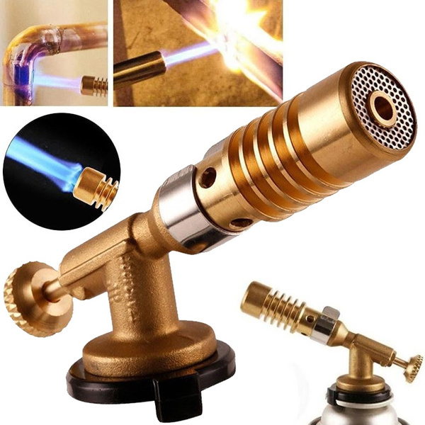 1pc High Temperature Durable Butane Burner Welding Gas Torch Flame Brazing Flamethrower Outdoor ...