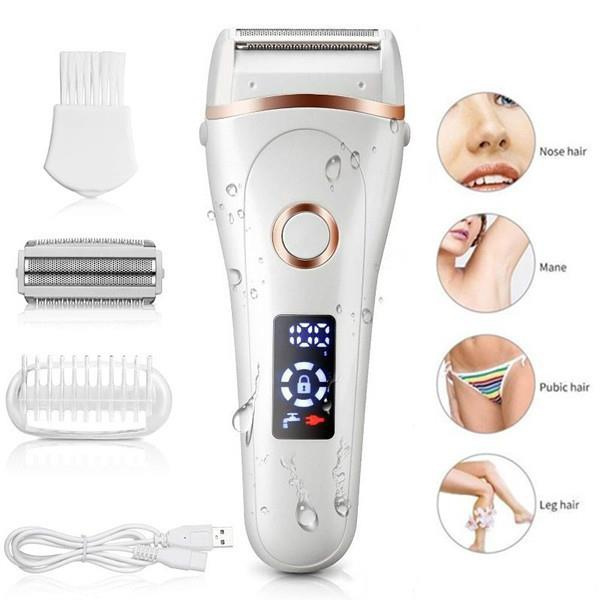 Wet&Dry Electric Razor For Women,Bikini Body Painless Hair Removal ...