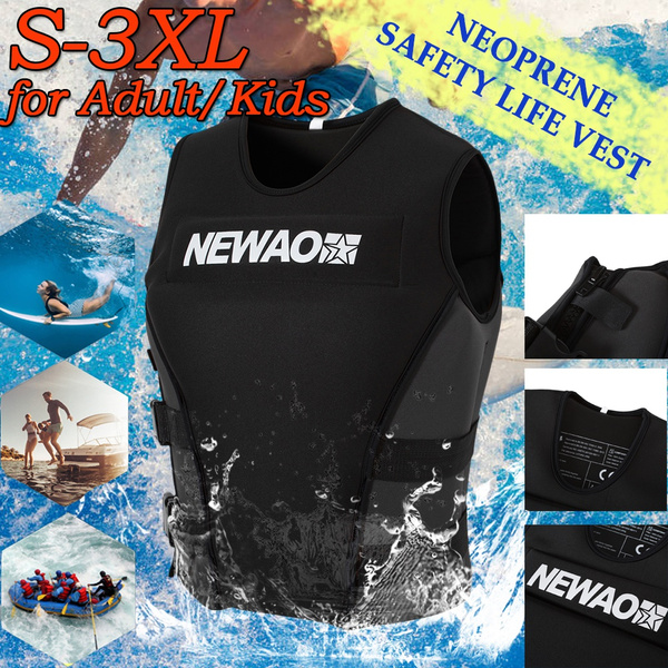 Adults Life Jacket Neoprene Safety Life Vest for Water Ski Wakeboard ...