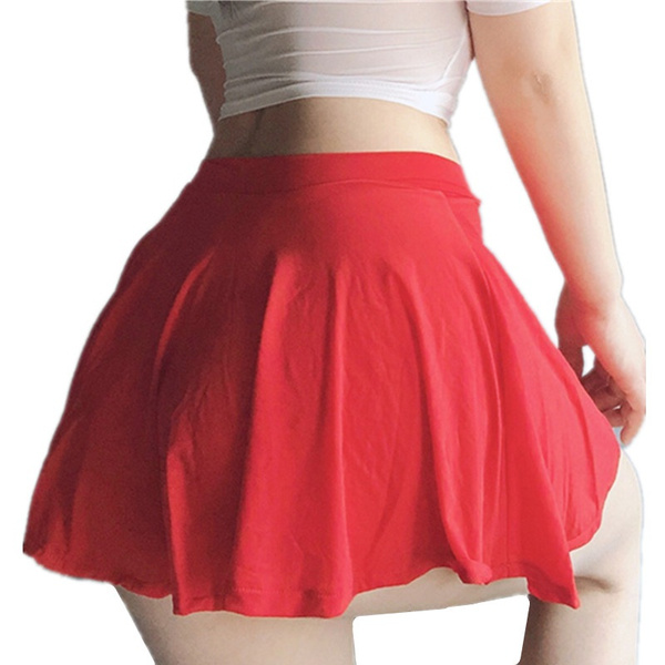 Transparent Women Pleated Short Skirt Night Club Dance Party Skirt ...