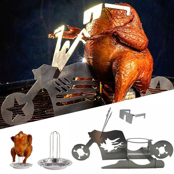 Portable Chicken Stand Bbq Stainless Steel Rack Metal Roaster Stand For ...