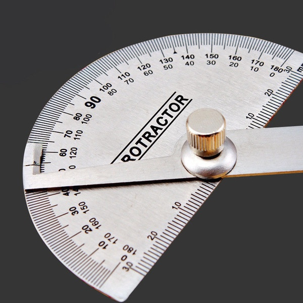 180 Degree Protractor Angle Finder Arm Rotary Measuring Ruler Stainless ...