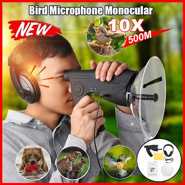 2021 New Upgrade 500M Long Range 10X Magnification Ear Recording ...