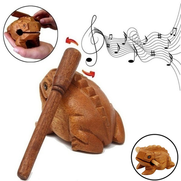Wooden Croaking Frog Instrument Musical Sound Handcraft Tea Tray Carved ...
