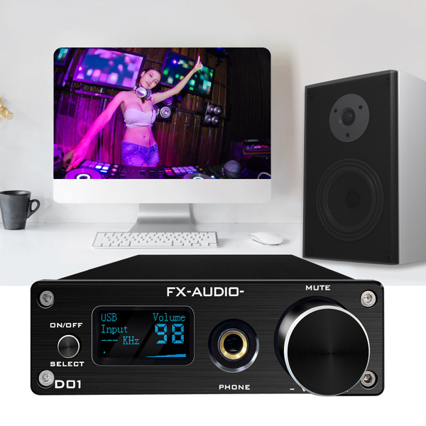 FX-AUDIO D01 DAC AMP BT 5.0 DAC Digital To Analog Converter Headphone ...