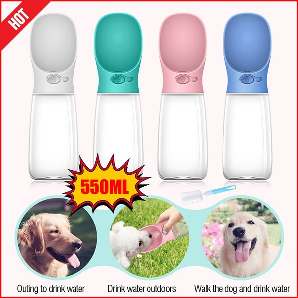 [Hot Sale] 350/550ML Plastic Pet Water Cup Portable Outdoor Travel Cat ...