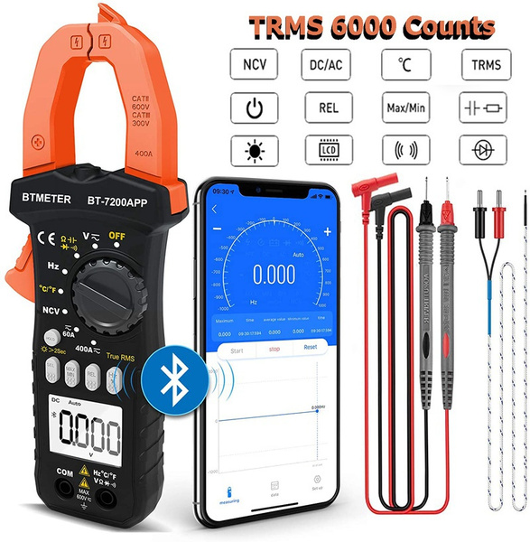 TRMS 6000 Counts Clamp Multimeter, Digital Clamp-on Ammeter for AC/DC ... TRMS 6000 Counts Clamp Multimeter, Digital Clamp-on Ammeter for AC/DC ...