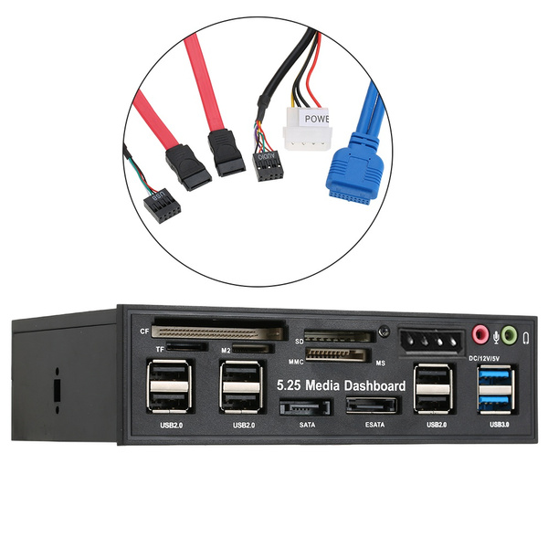 Multi-Function Card Reader USB 3.0 Front Panel Hub eSATA SATA Port ... Multi-Function Card Reader USB 3.0 Front Panel Hub eSATA SATA Port ...