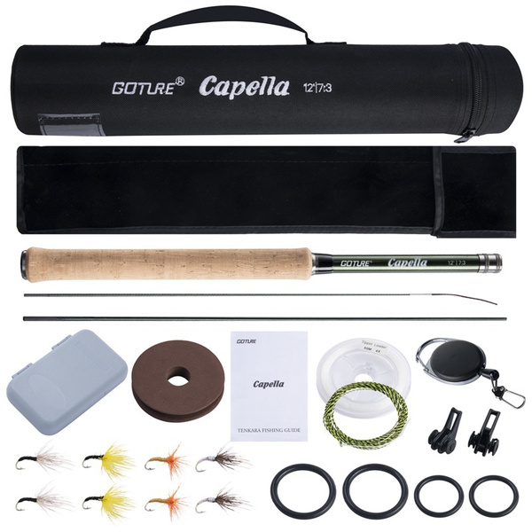 Goture Tenkara Fly Flishing Rod Combo 3.6M Ultralight Carbon Fiber Rod ...