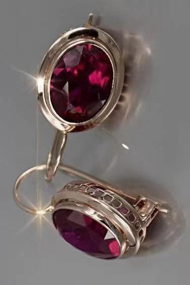 Women's NATURAL RUBY EARRINGS engagement Earrings birthday gift ...