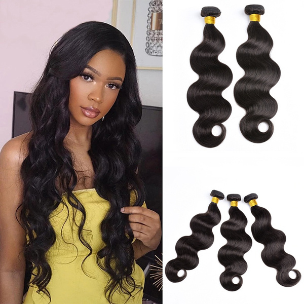 Body Wave Bundles Synthetic Hair Weave Bundles 1/4 PcsBundles Natural ...