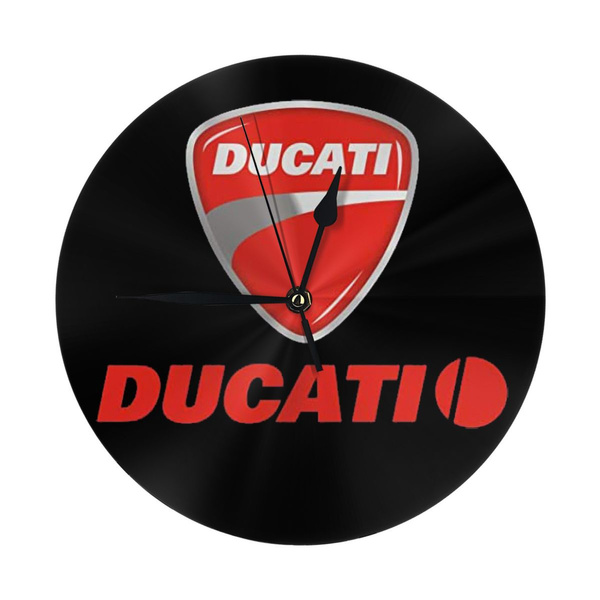 Ducati Fashion Novelty Round Wall Clock, Black European Style Retro ...
