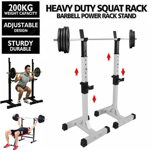 200KG Adjustable Squat Rack portable dumbbell stand standing Bench ...
