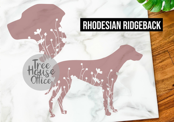 2PCS Rhodesian Ridgeback Floral Ridgeback Mandala Rhodesian Ridgeback ...