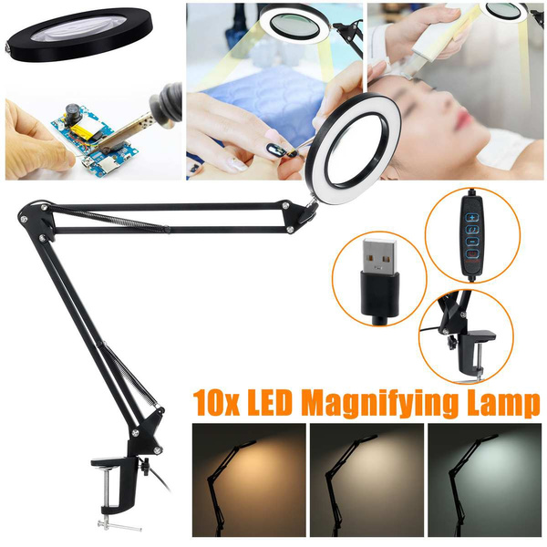 10X Magnifying Glass Desk Lamp LED Table Lamp 3 Colors Adjustable Light 10x-magnifying-glass-desk-lamp-led-table-lamp-3-colors-adjustable-light