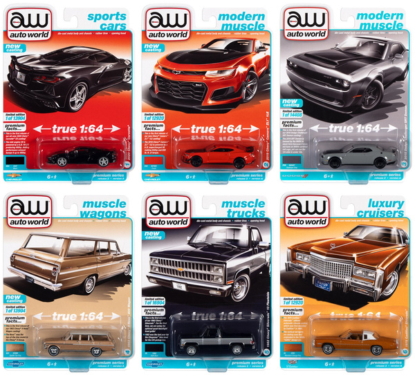 Autoworld Premium 2021 Set A of 6 pieces Release 2 1/64 Diecast Model ...