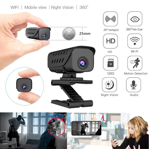 Mini Wi-Fi Night Vision Hidden Spy Camera, Smallest Security ...
