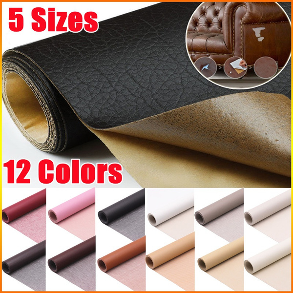 12 Colors PU Leather Self Adhesive Fix Subsidies Simulation Skin Sticky ...
