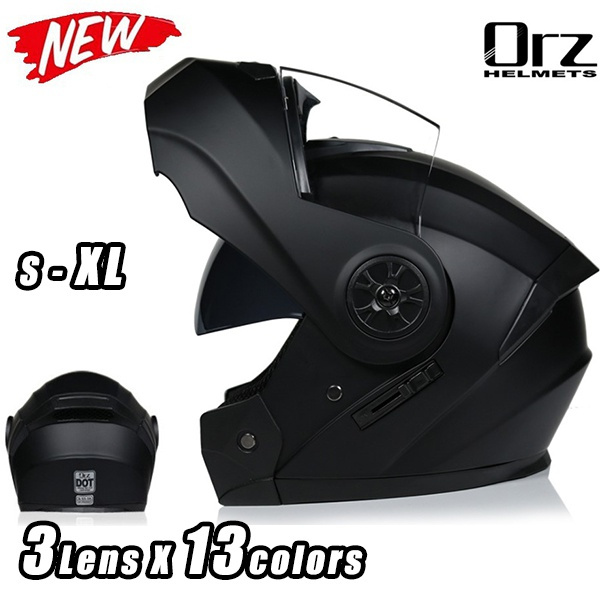 New Folding Motorcycle Helmet Modular Racing Dual Lens Off-road ...