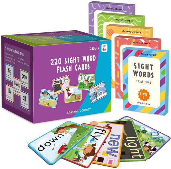 Sight Words Flash Cards with Pictures,Motions&Sentences, 220 Sight ...