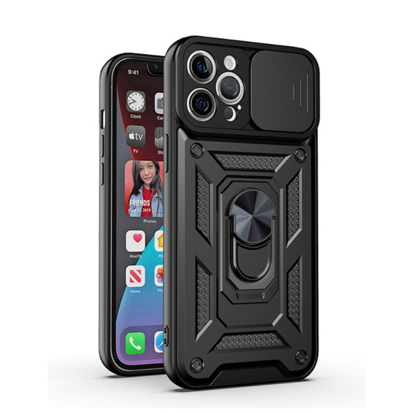 Ring Holder Sliding Back Camera Lens Protection Case for iPhone12 pro ...