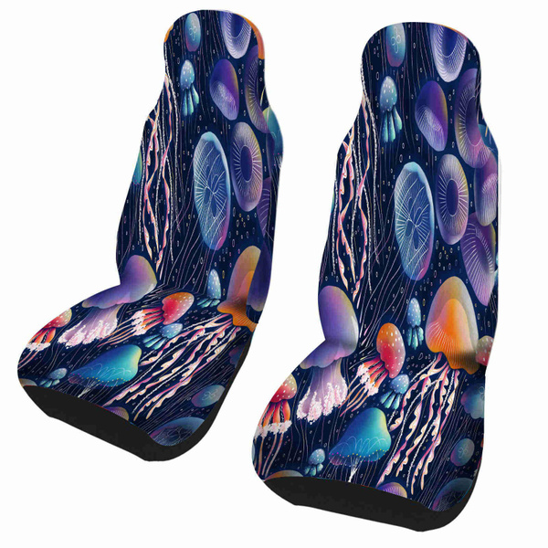 Jellyfish Bioluminescent Disco 2 Pair Car Seat Covers,Sea Creatures ...