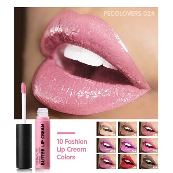 10 Colors Creamy Pink Creme Lipgloss Long Lasting Liquid Lipstick ...
