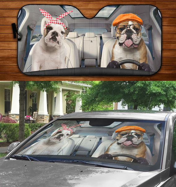 Two Bulldogs Family Car Windshield Auto Sun Shade | Wish