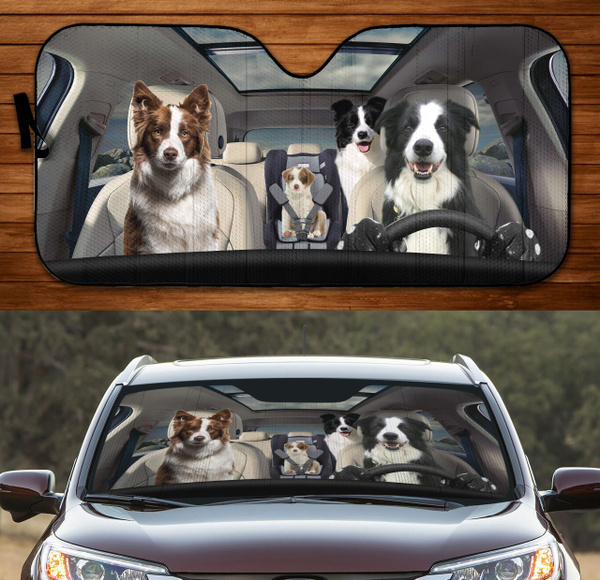 Four Border Collies Family Car Windshield Auto Sun Shade | Wish