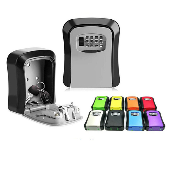 Wall-mounted Outdoor Metal Keybox Password Lock Box Arc Decoration ...
