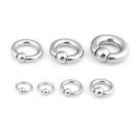 1Pc/2Pcs Stainless Steel Captive Bead Ear Rings Hoop BCR Studs PA Ring ...