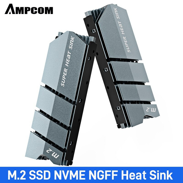 AMPCOM M.2 2280 SSD heatsink, Double-Sided Heat Sink, Matching Thermal ... AMPCOM M.2 2280 SSD heatsink, Double-Sided Heat Sink, Matching Thermal ...