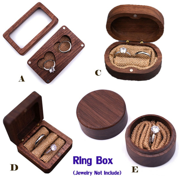 Walnut Ring Box Wood Jewelry Bearer Box Jewellery Box Ring Display ... Walnut Ring Box Wood Jewelry Bearer Box Jewellery Box Ring Display ...
