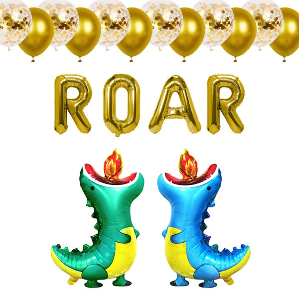 Fire-breathing Dinosaur Tropical Hawaiian Balloon Jungle Luau Party ...