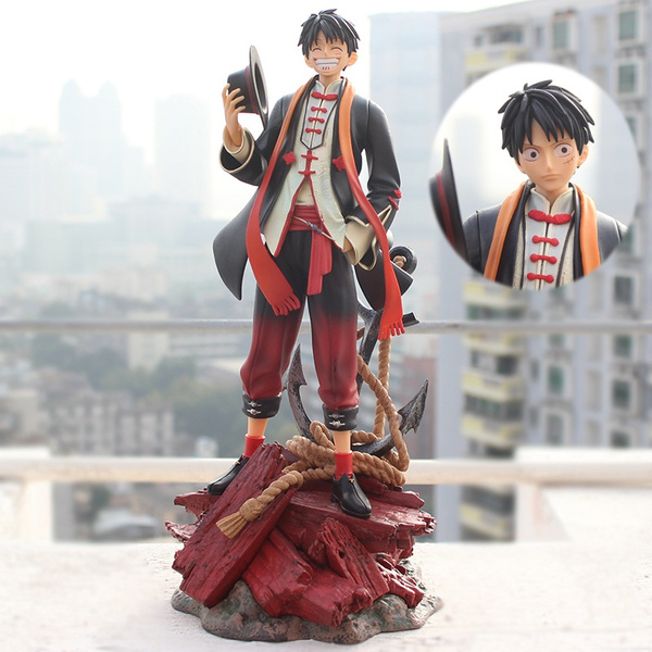 Anime One Piece Monkey D Luffy Chinese Style Black Tang Costume Ver ...